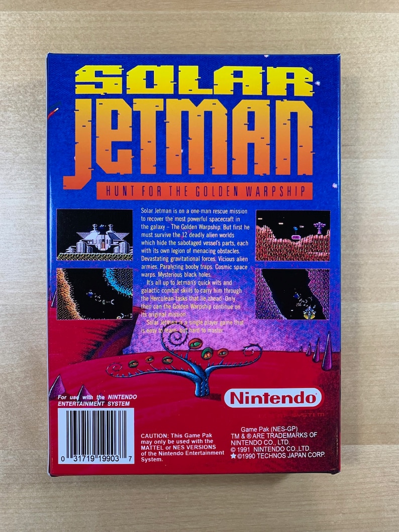 NES Replacement Box Solar Jetman NO GAME Included - Etsy