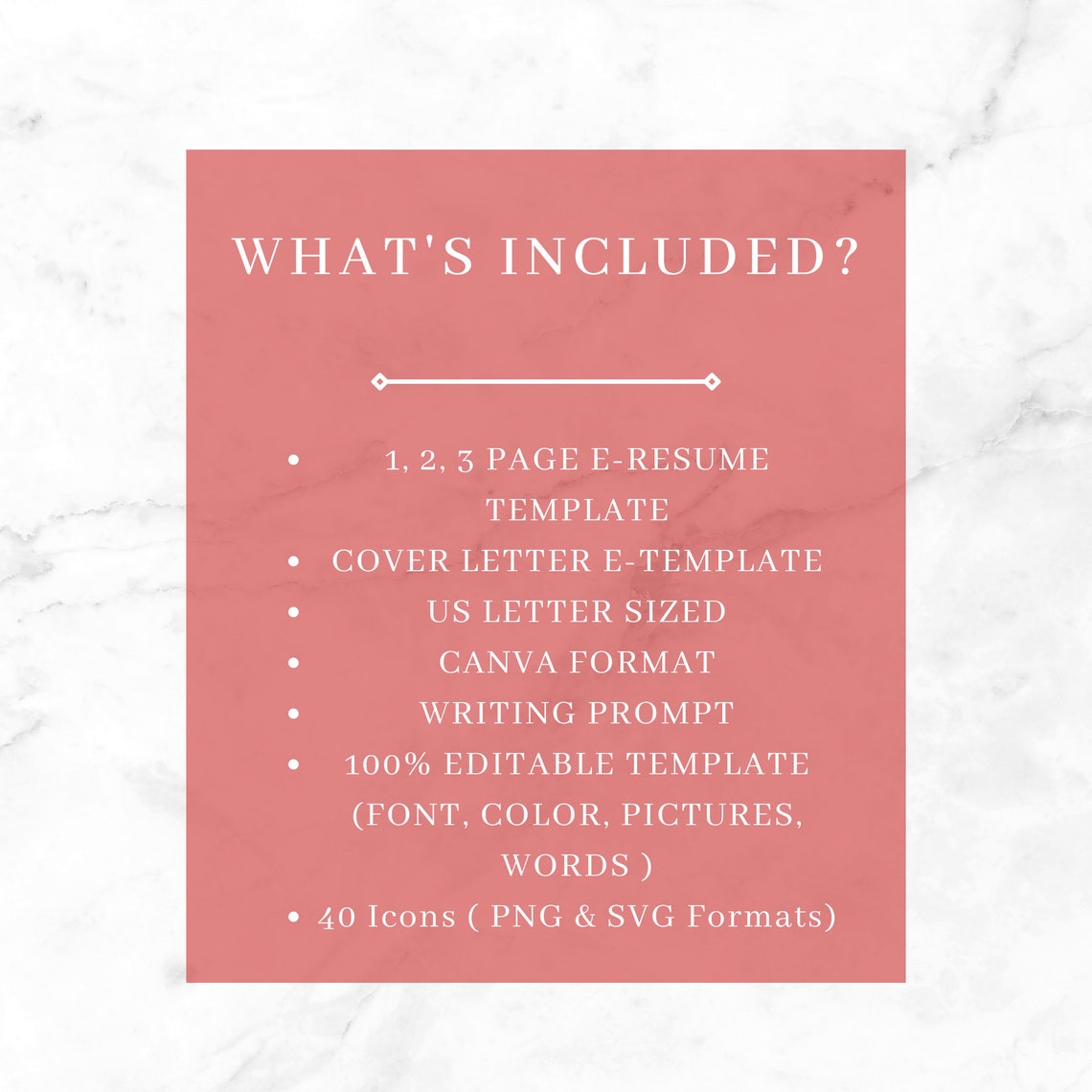 E-resume Template Bundle, Cover Letter Template, Resume Template ...