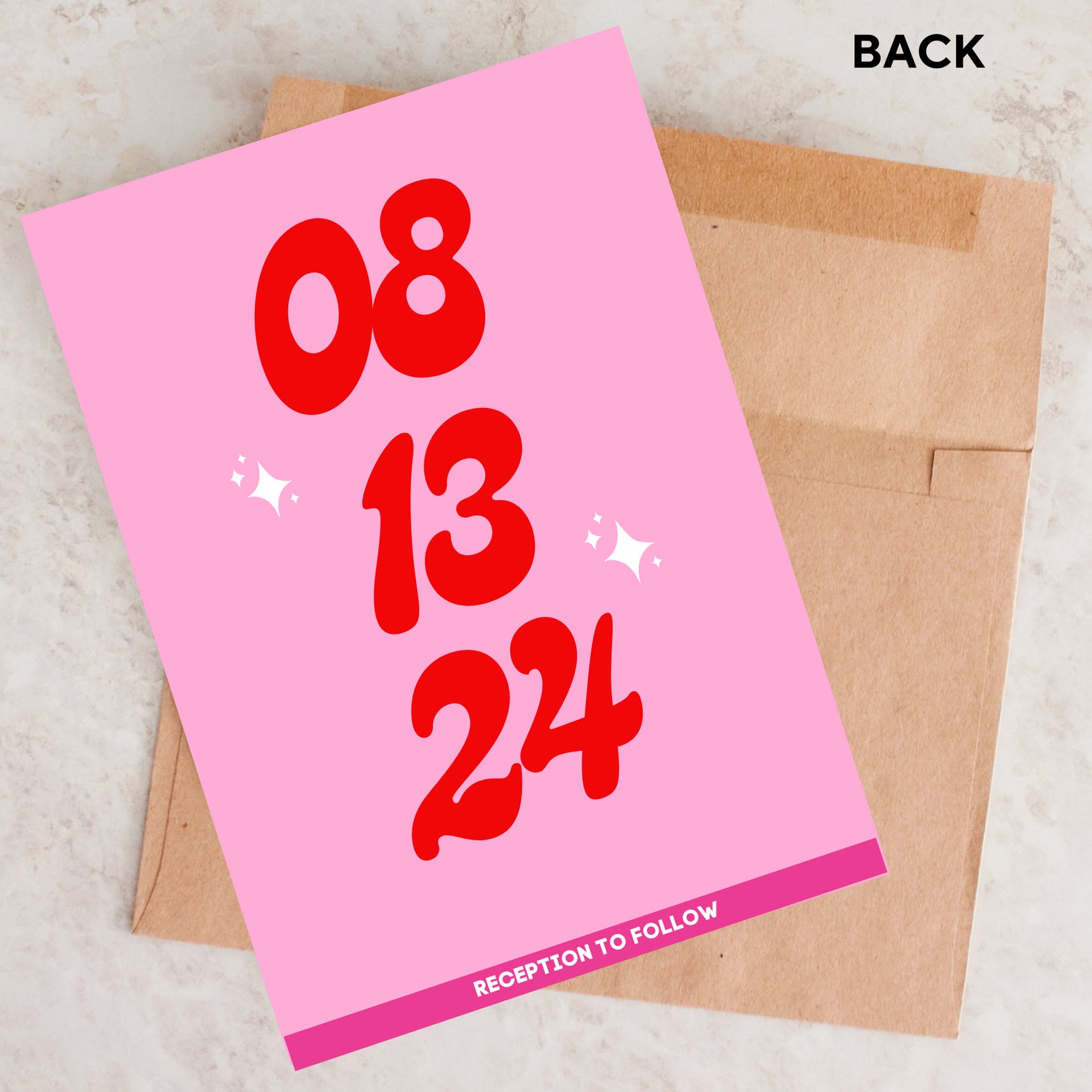 Save the Date Template- Pink Disco - Etsy