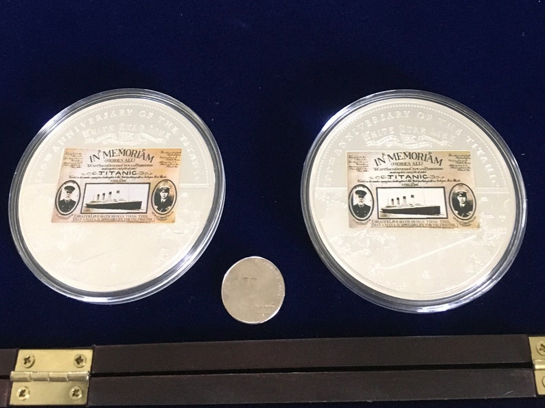 Titanic Tribute Set Complete Collection Pad Print or Spot Gold Coins ...