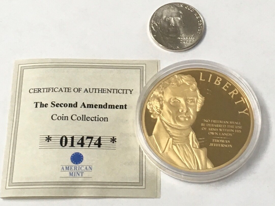 Thomas Jefferson Second Amendment Coin Proof American Mint - Etsy