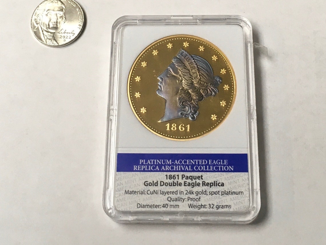 1861 Paquet Gold Double Eagle Replica 20 Dollars Proof - Etsy