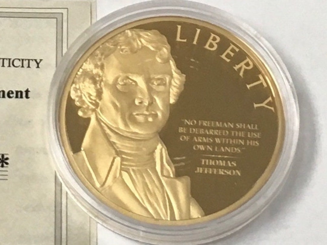 Thomas Jefferson Second Amendment Coin Proof American Mint - Etsy