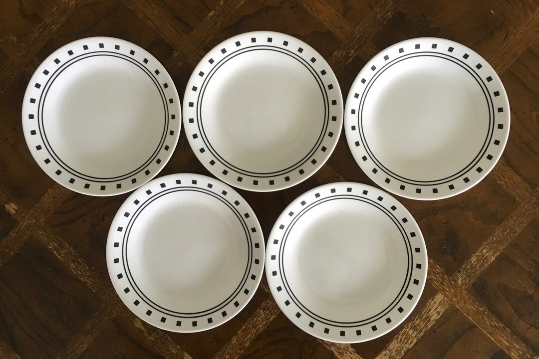 Corelle Corning City Block Small Plates set of Five Vintage - Etsy