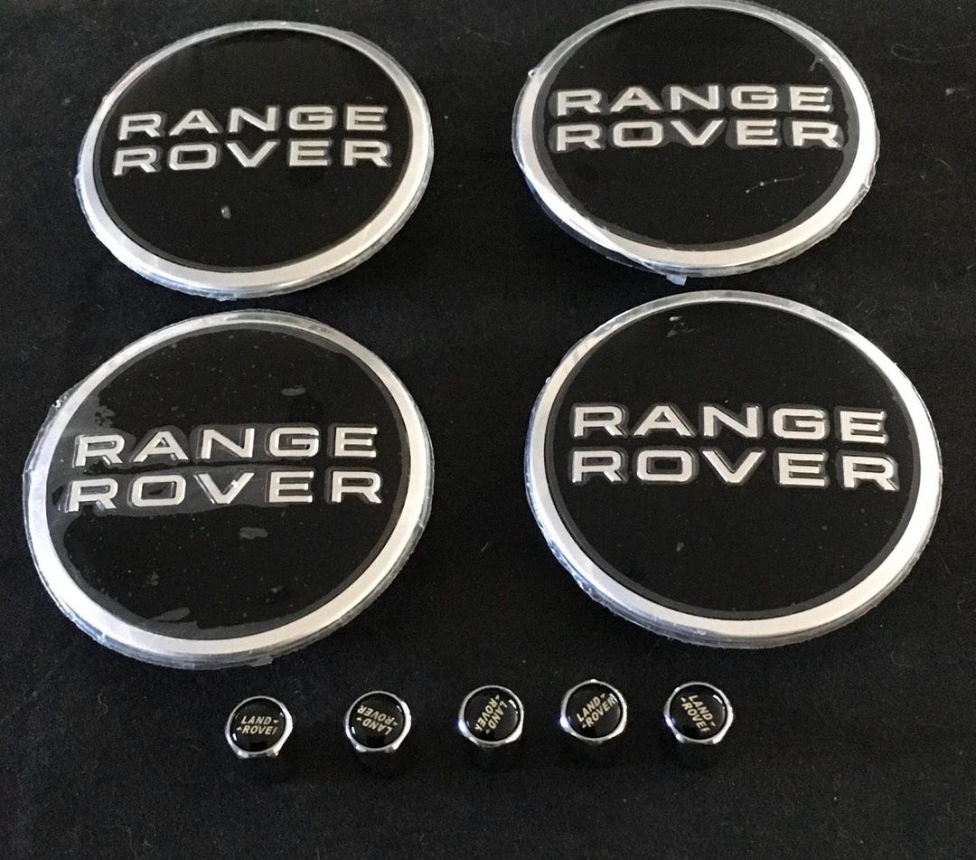Land Rover Wheel Center Caps and Five Logo Tire Valve Caps With Range ...