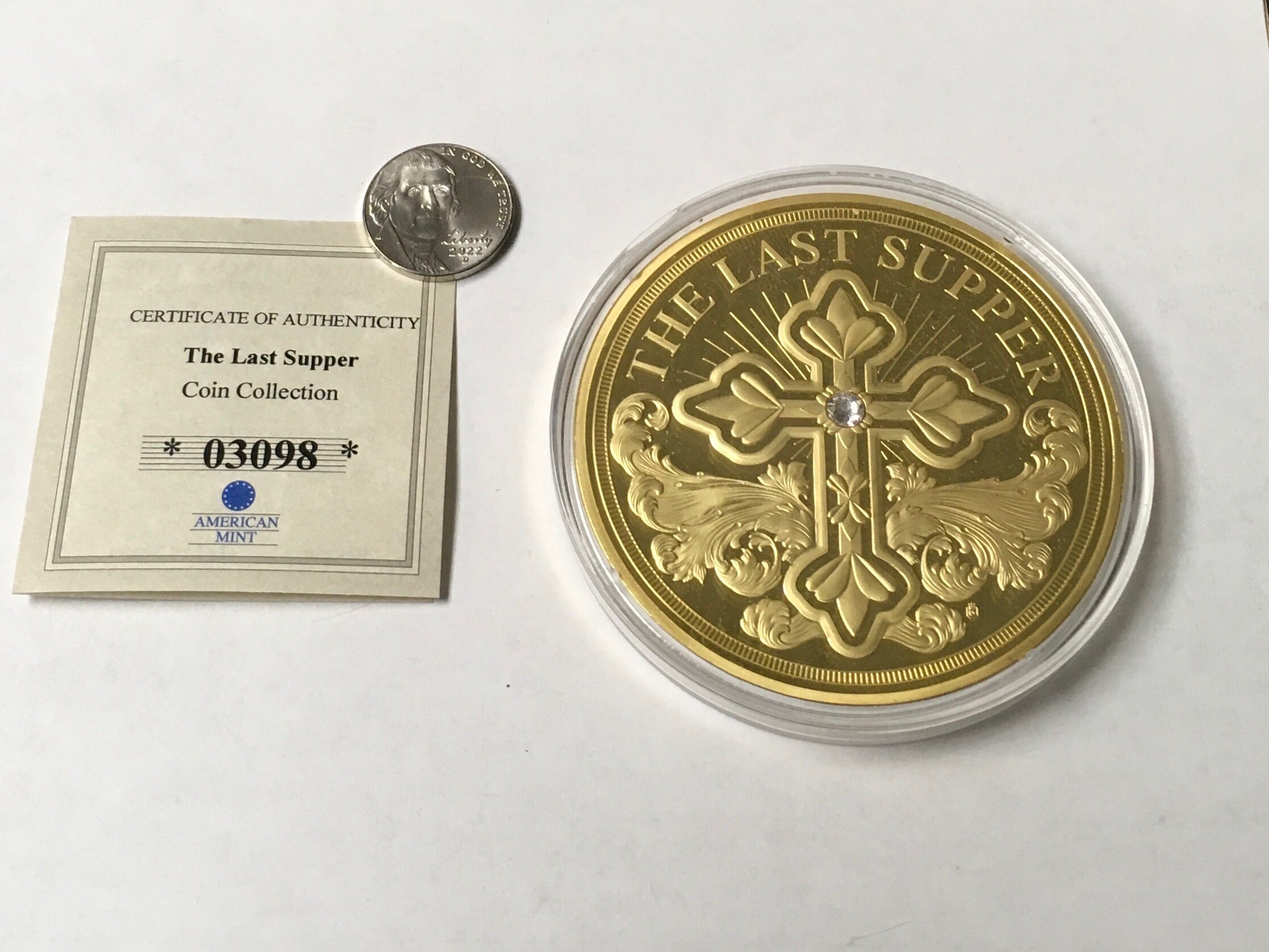 Last Supper American Mint With Crystal Inlay Proof Coin - Etsy