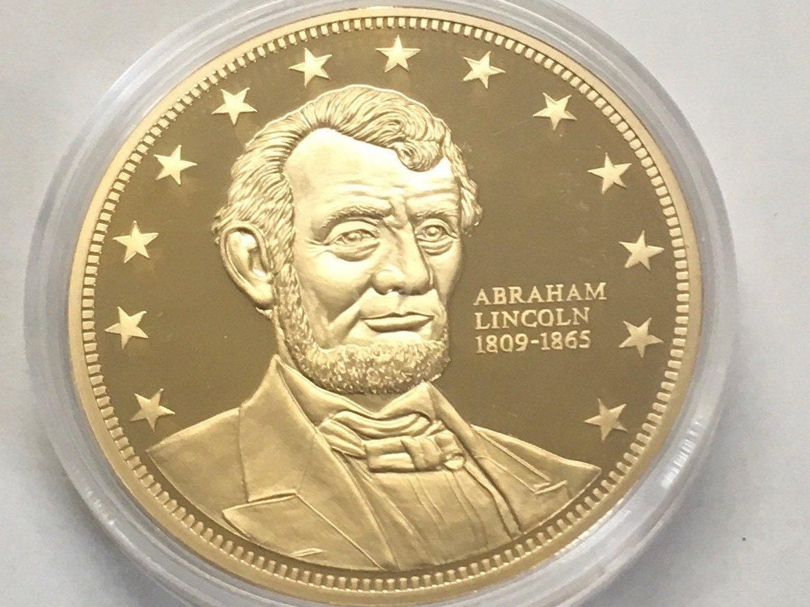 Abraham Lincoln Commerative Gold Coin Civil War Sesquicentennial ...