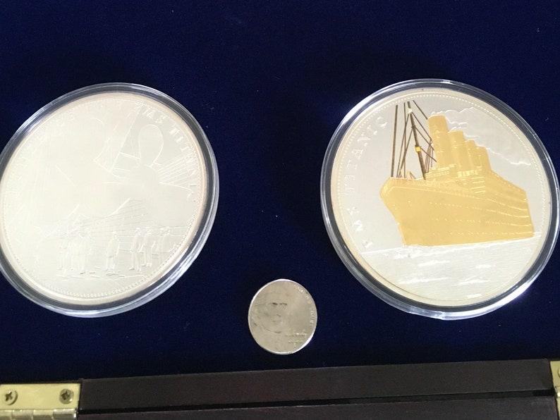 Titanic Tribute Set Complete Collection Pad Print or Spot Gold Coins ...