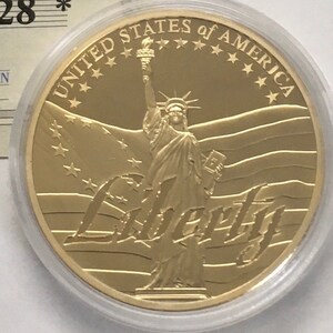 Statue of Liberty American Symbols of Freedom Proof American Mint Coin ...