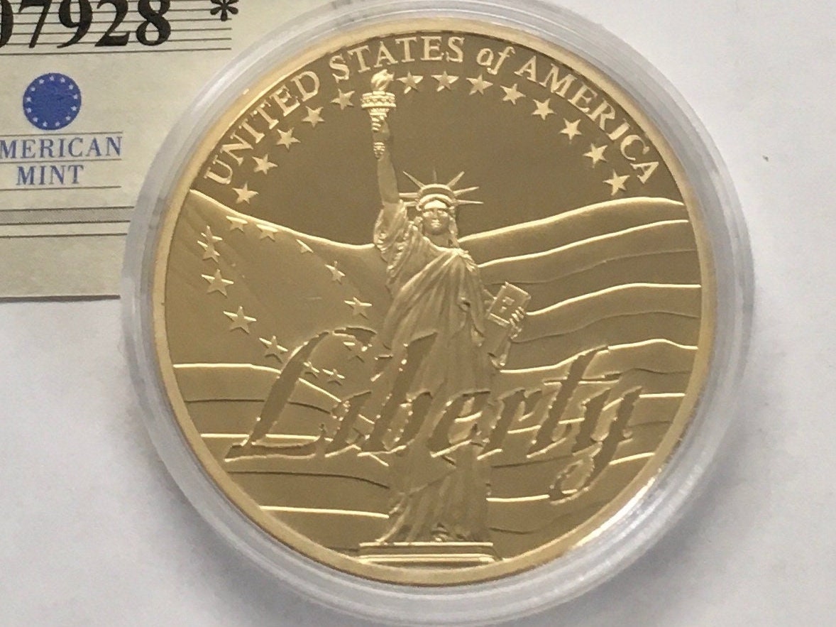 Statue of Liberty American Symbols of Freedom Proof American Mint Coin ...