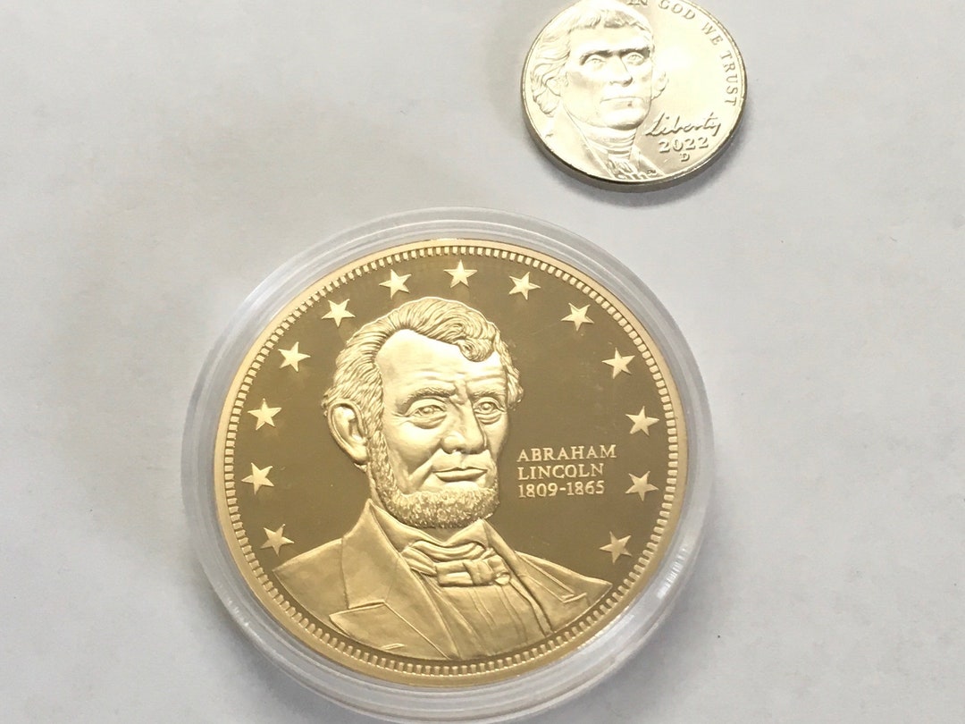 Abraham Lincoln Commerative Gold Coin Civil War - Etsy