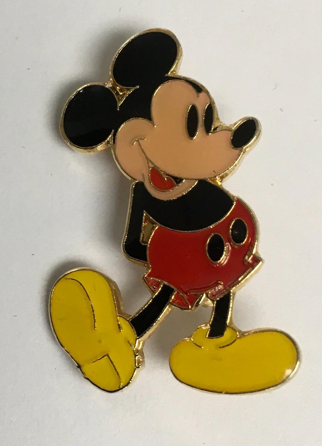 Mickey Mouse Enamel Pin Vintage - Etsy