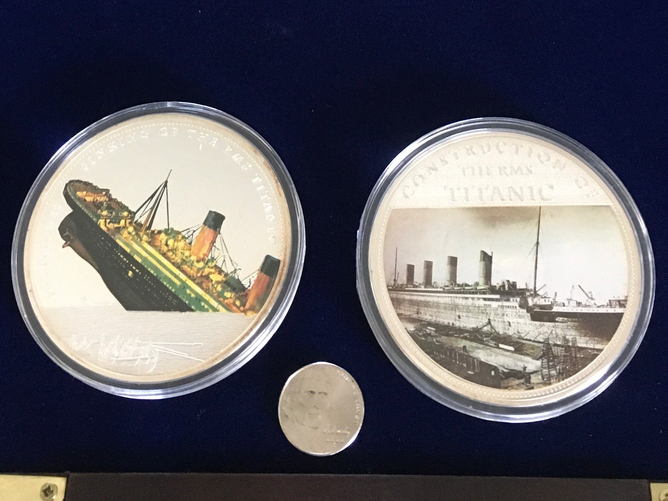 Titanic Tribute Set Complete Collection Pad Print or Spot Gold Coins ...