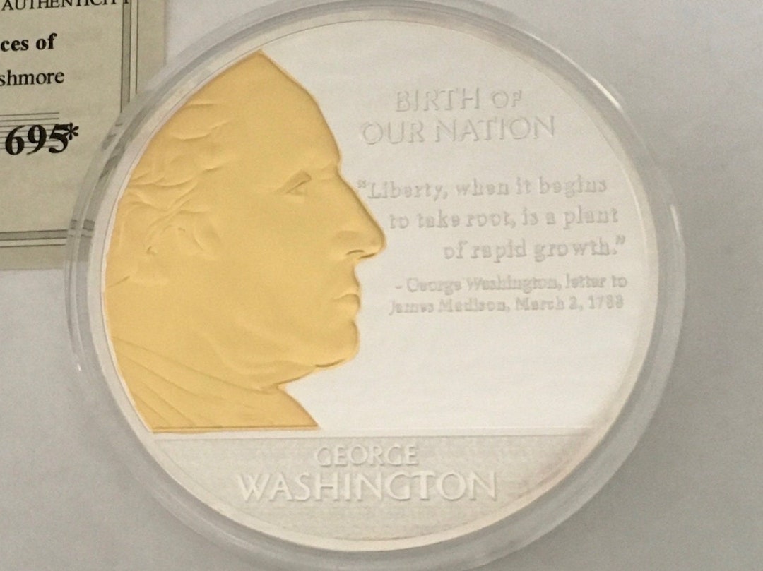 George Washington Mount Rushmore Coin Proof American Mint - Etsy
