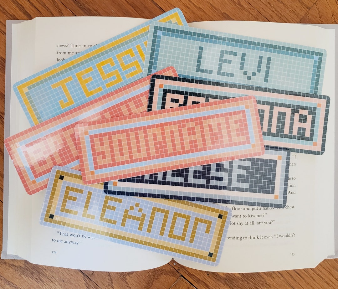Personalized Name Bookmark | Custom Bookmark | Unique Mosaic Bookmark ...
