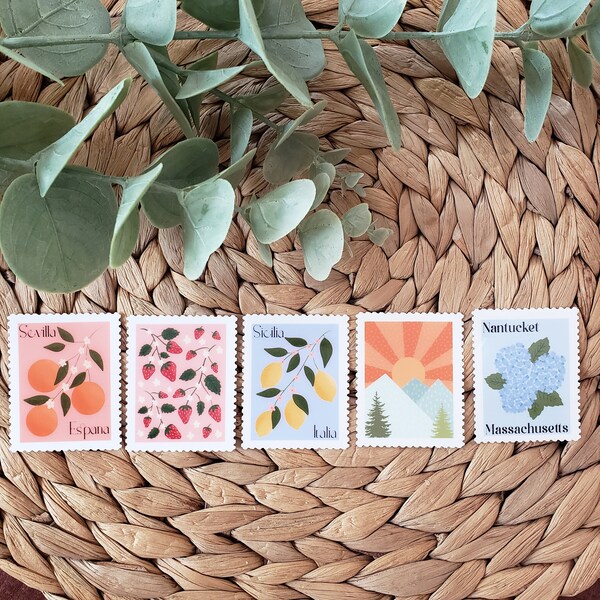 Stamp Stickers - Etsy