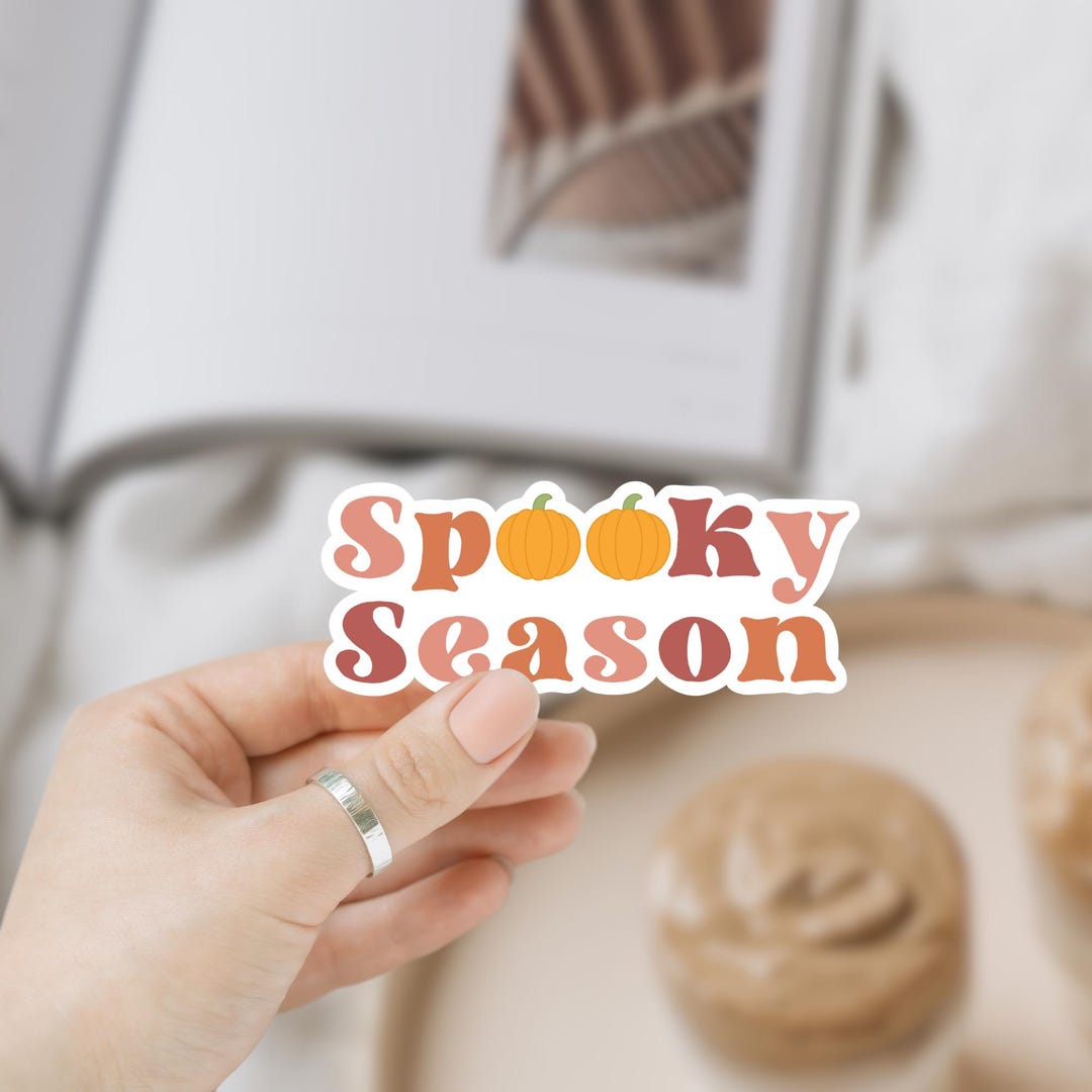 Cute Spooky Season Halloween Sticker | Spooky Season | Pumpkin Sticker ...