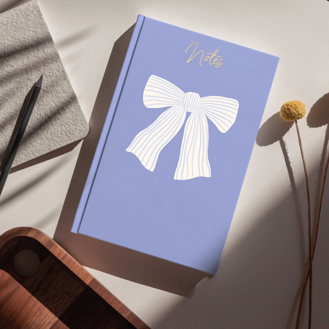 Trendy Periwinkle Bow Journal | Coastal Bow Notebook | Cute Periwinkle ...