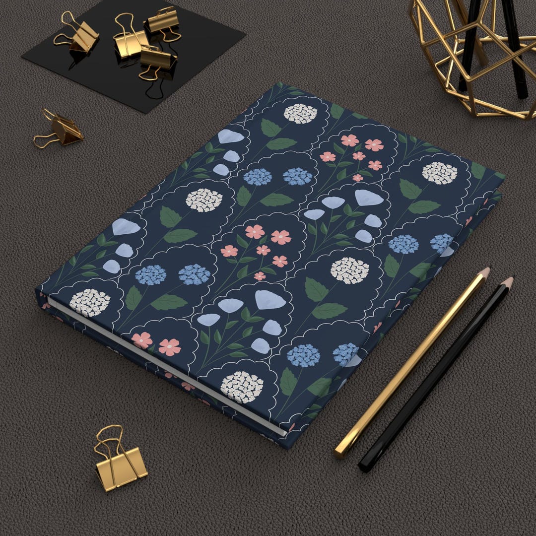 Cute Coastal Grandmother Pattern Journal | Grandmillennial Aesthetic ...