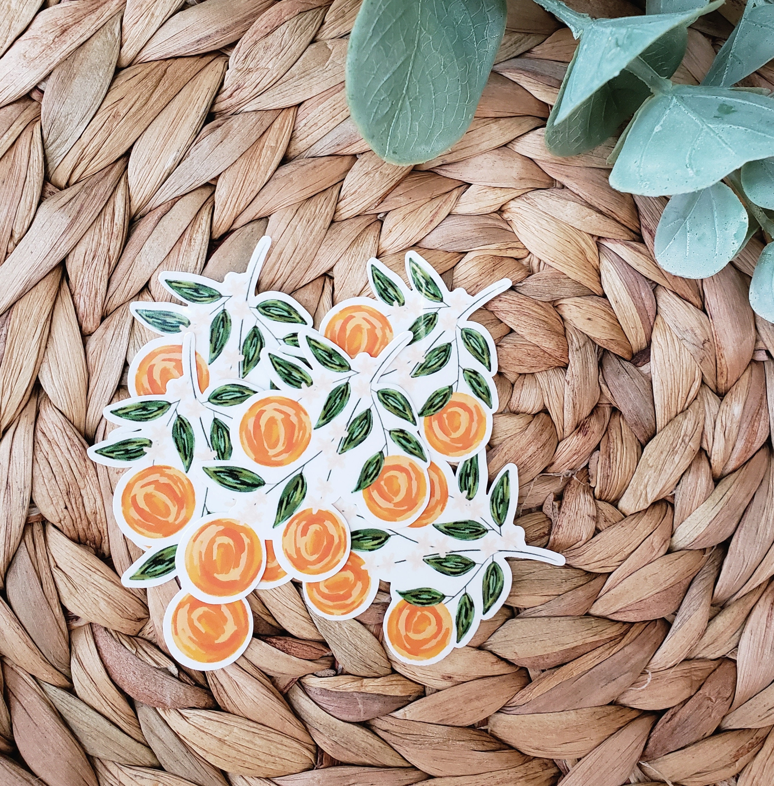 Orange Branch Sticker | Waterproof Sticker | Orange Blossom Laptop ...
