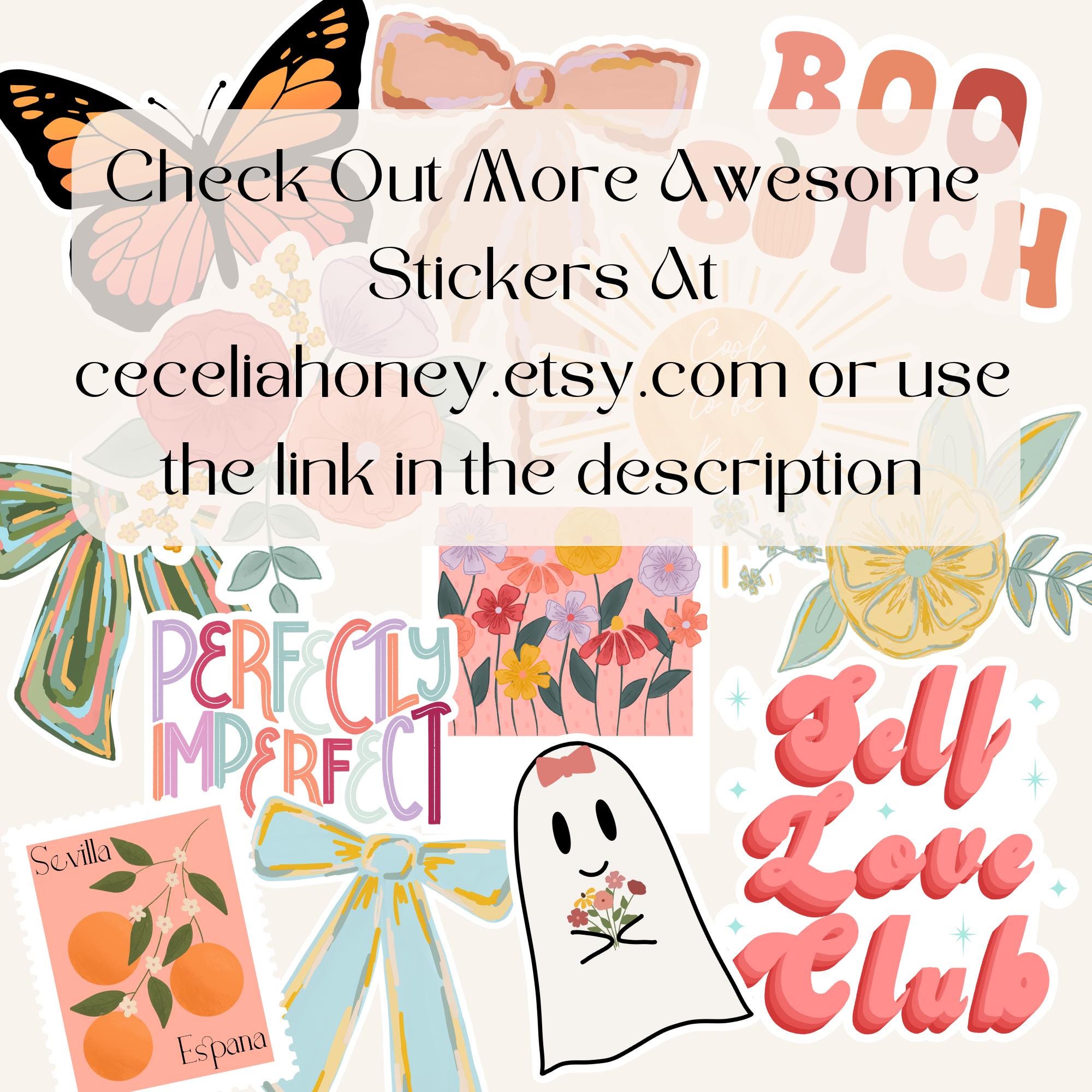 Stamp Waterproof Stickers | Cute Glossy Stamp Stickers | Laptop ...