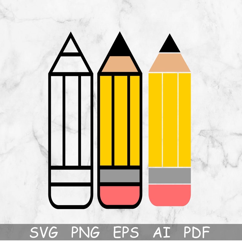 Pencil Svg - Etsy