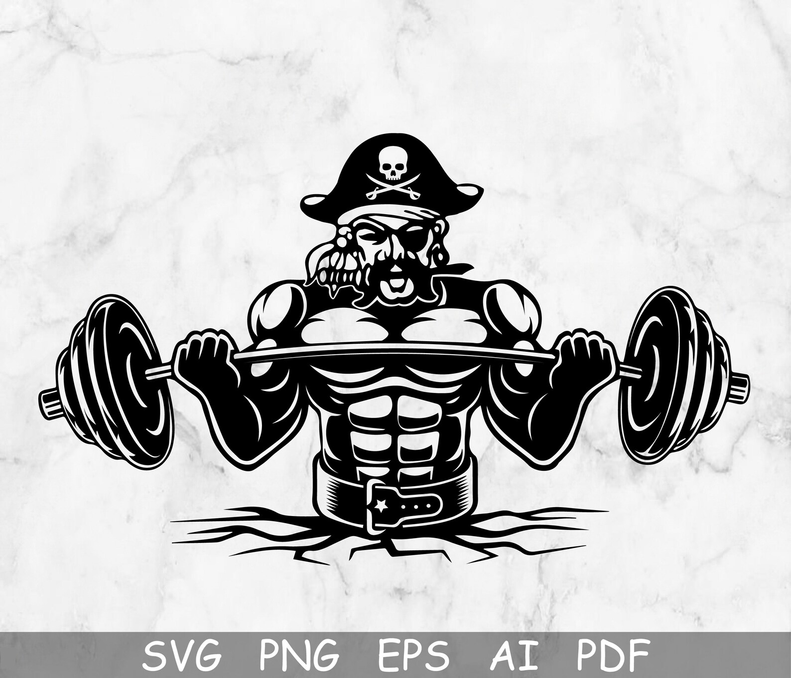 Skull Skeleton Barbell Svg, Fitness Svg, Bodybuilding Svg Muscular Bull ...