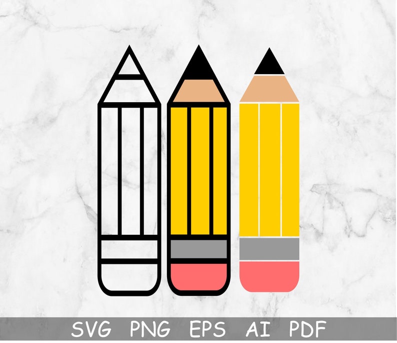 Pencil Svg, Pencil Layered Png, Vector Pencil, School Pencil Svg ...