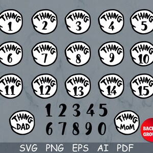 Thing 1 Thing 2 Svg, Thing Svg Cut File for Cricut, Thing Clipart ...