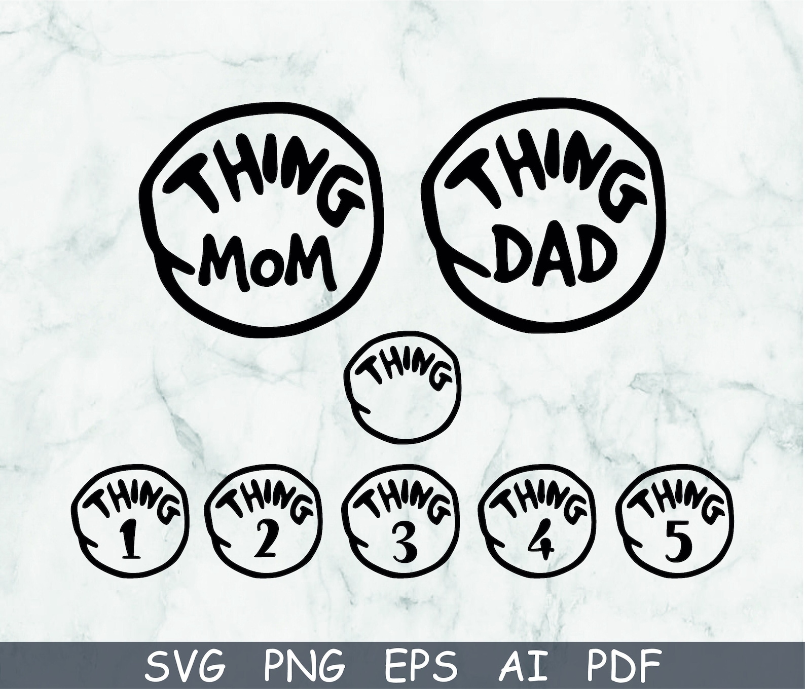 Thing 1 Thing 2 Svg, Thing Svg Cut File for Cricut, Thing Clipart ...