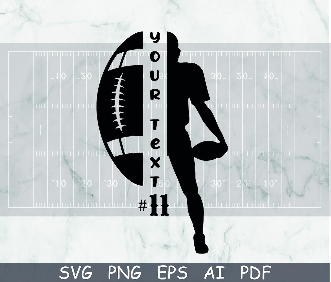 Football Player Svg, Football Signage SVG Personalized, Football Name ...