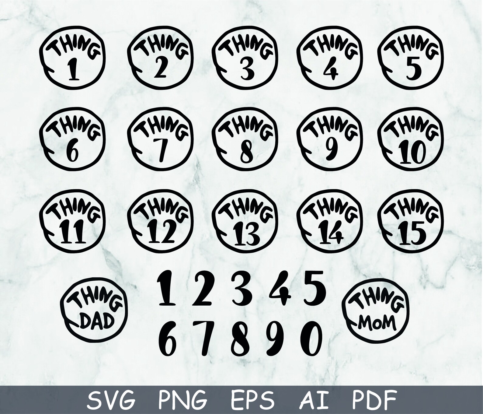 Thing 1 Thing 2 Svg Thing Svg Cut File for Cricut Thing - Etsy