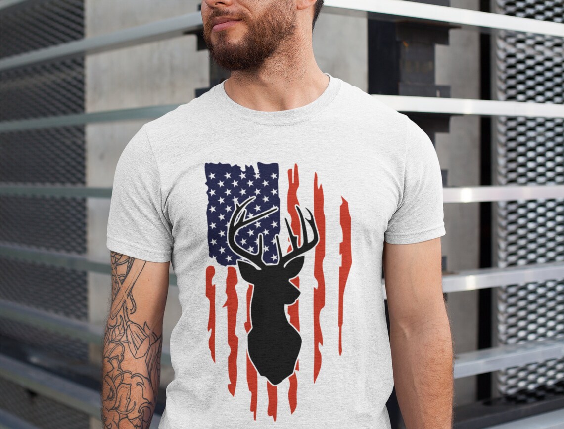 American Flag Deer SVG, Hunting Svg, Deer Svg, Hunting Clip Art ...