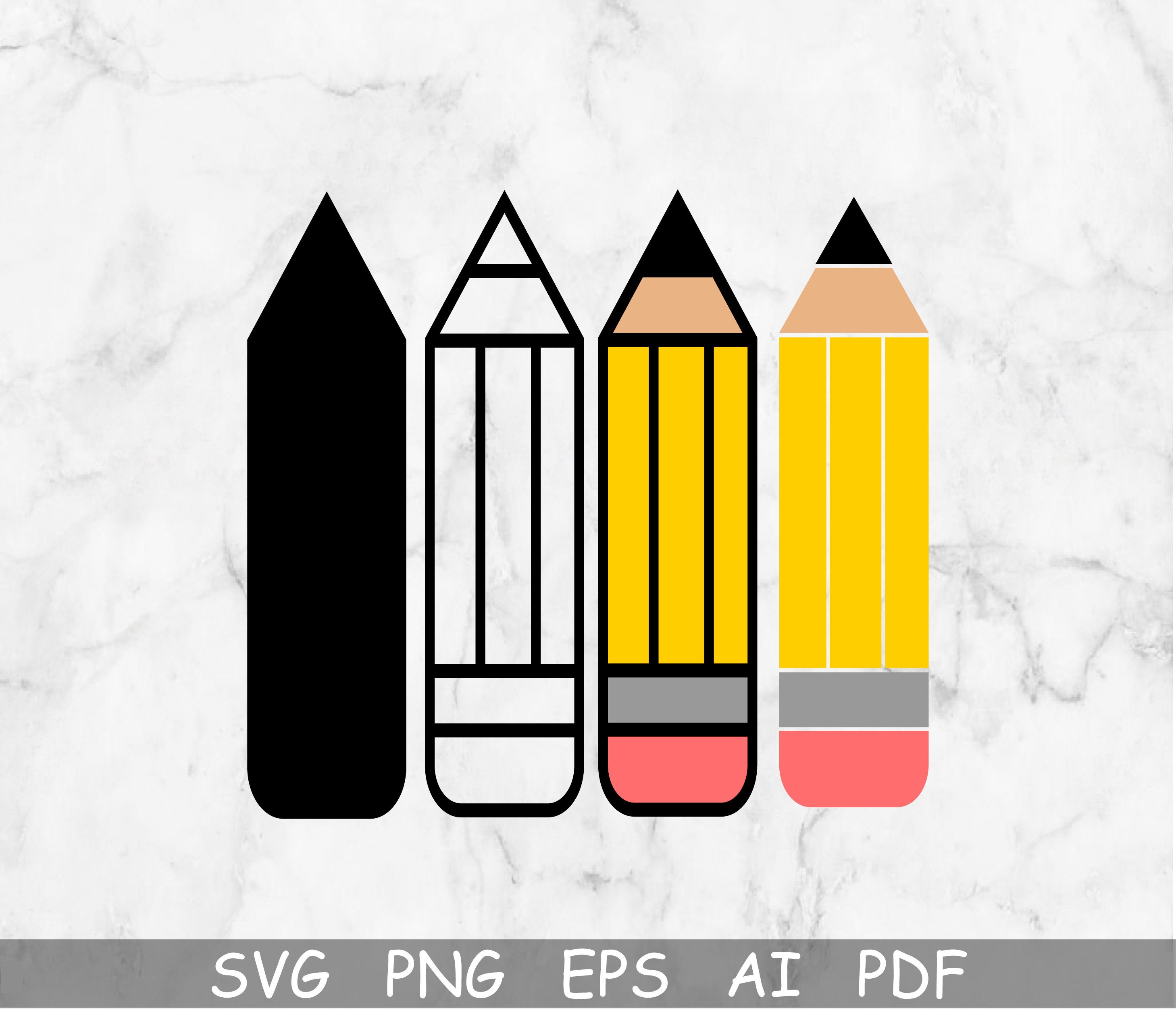 Pencil Svg, Pencil Layered Png, Vector Pencil, School Pencil Svg ...