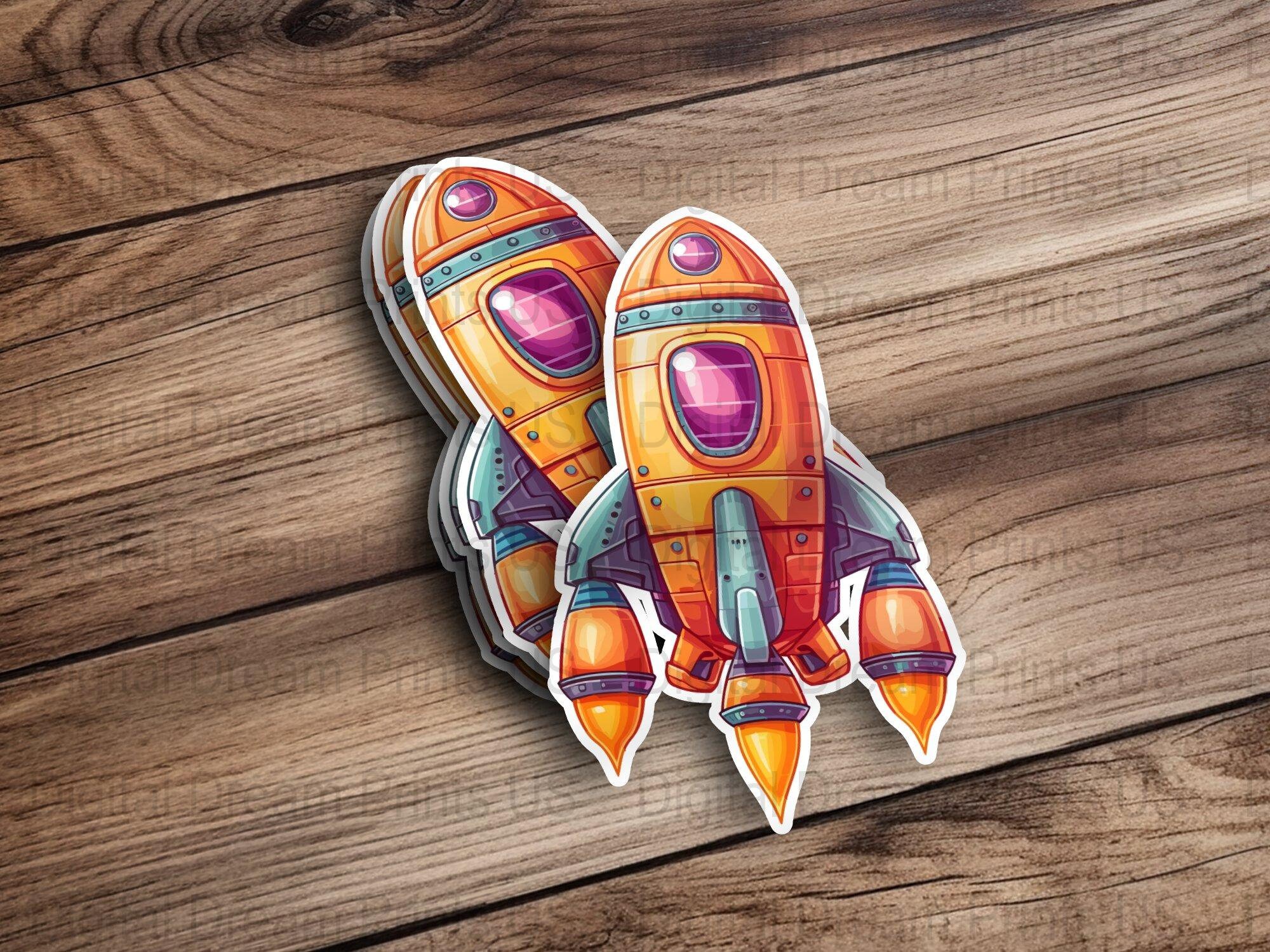 Cartoon Rocket Ship SVG PNG EPS Png Vector Graphics Stickers - Etsy
