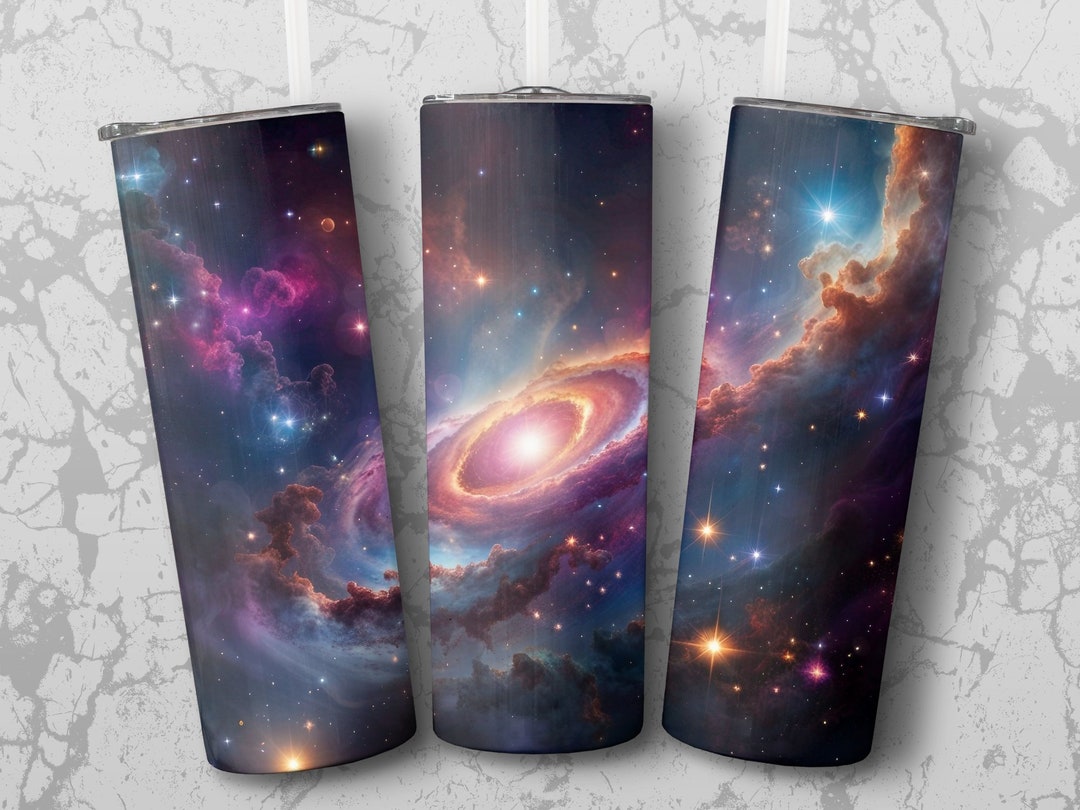 Cosmic Galaxy Stars Tumbler Sublimation Design: 20 Oz Skinny, Straight ...