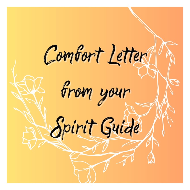 Comfort Letter From Your Guide - Etsy