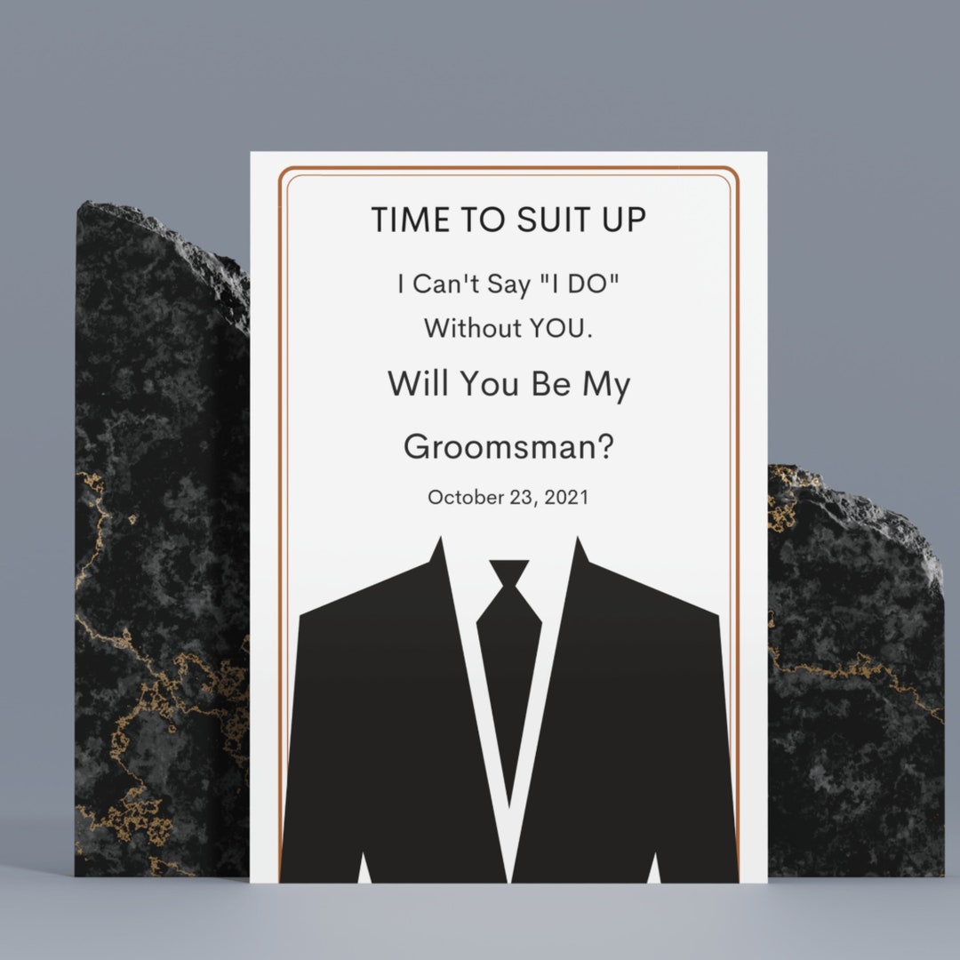 Time to Suit Up, Groom, Wedding Party, Box Invite, Groom Invite Card ...