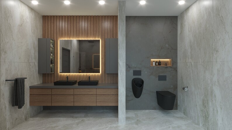 Bathroom Interior Design, Bathroom 3D Rendering, 3D Architectural ...