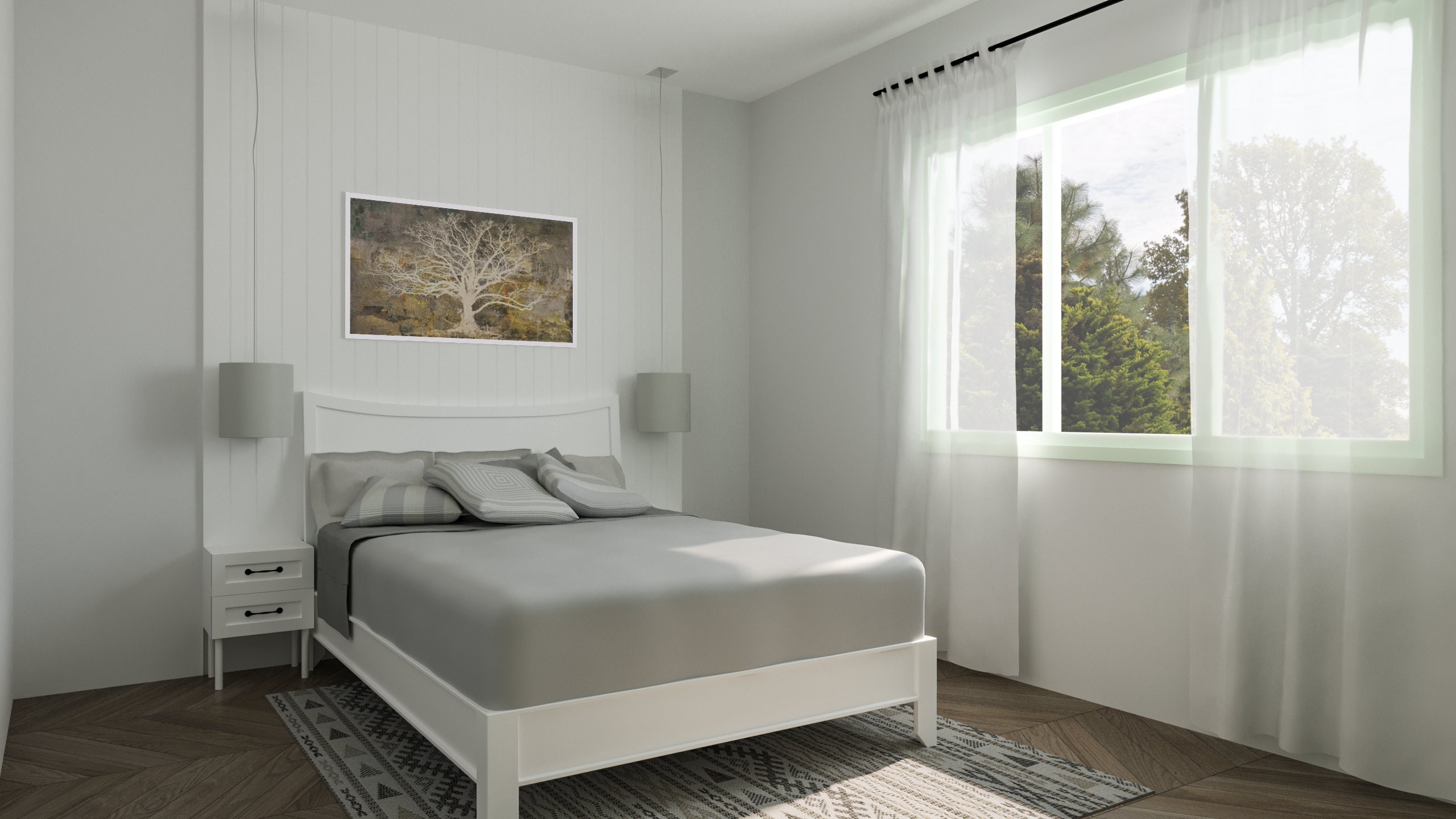 Bedroom Interior Design, Bedroom 3D Rendering, 3D Architectural ...