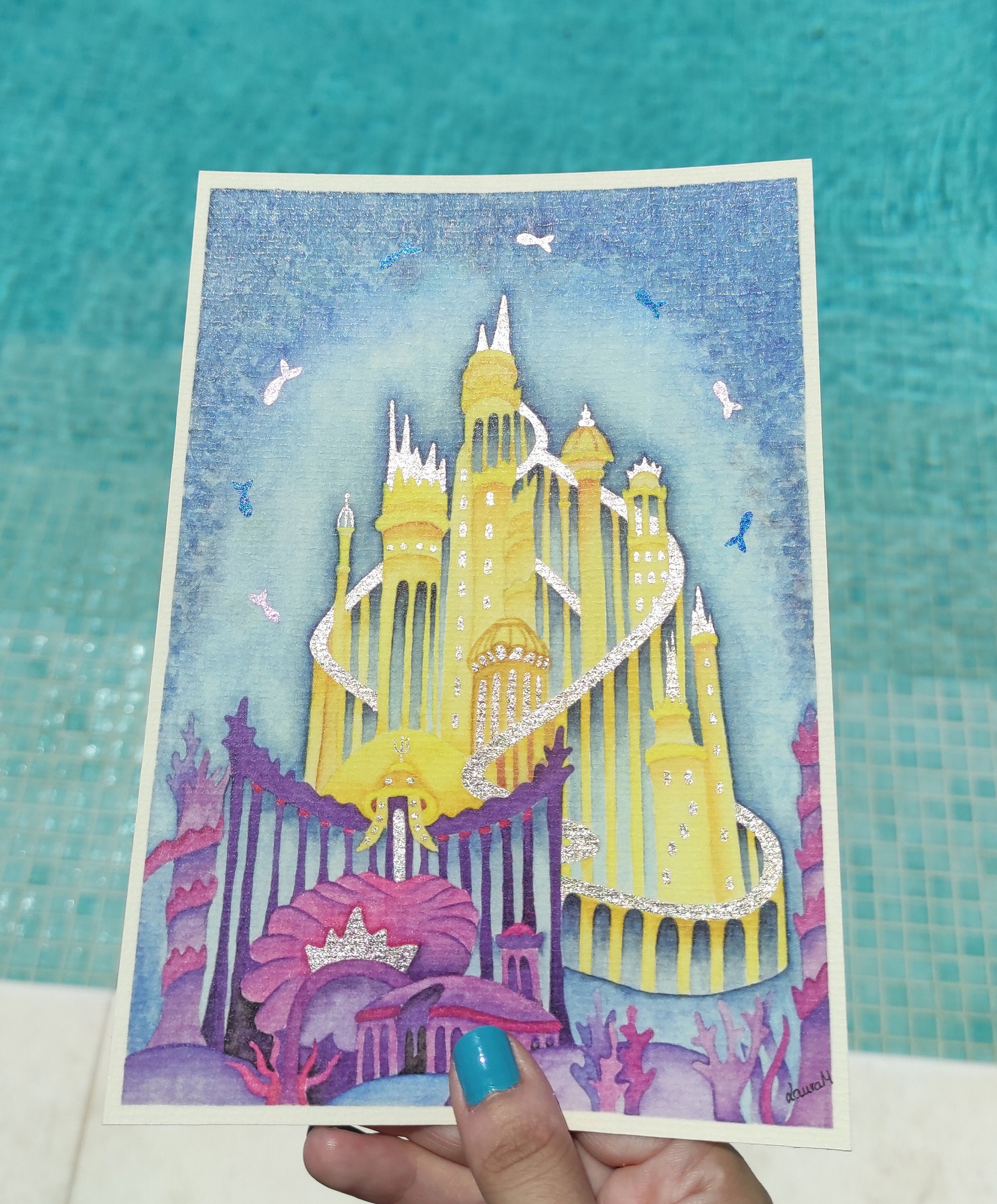 Ariel the Little Mermaid Kingdom Print, Under the Sea Castle Ariel ...