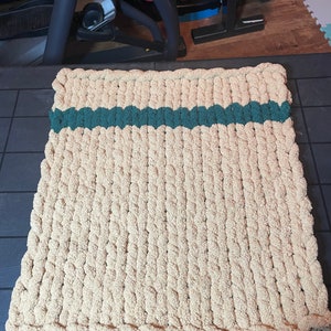 Hand Knit Chunky Chenille Pet Blanket, Cat Bed Throw, Cozy Dog Blanket ...