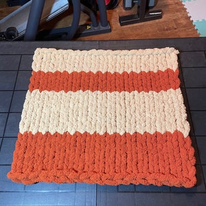 Hand Knit Chunky Chenille Pet Blanket, Cat Bed Throw, Cozy Dog Blanket ...