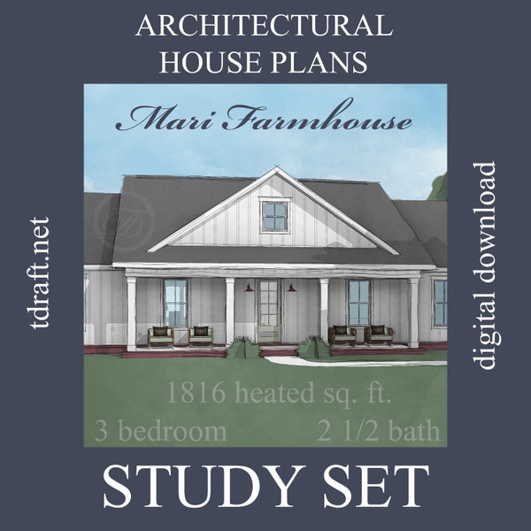 2 Bedroom 2 Bath House Plans - Etsy