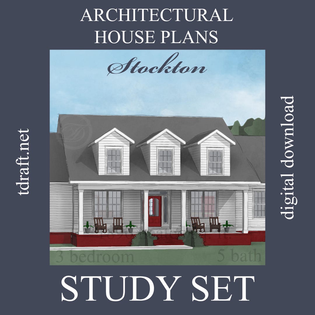 Colonial House Plan, Stockton Design, 2937 Heated Sq. Ft., 3 Bedroom, 3 ...