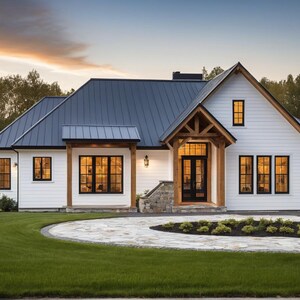 French Country House Plan, St. Marie Design, 3 Bedroom (PDF) - Etsy