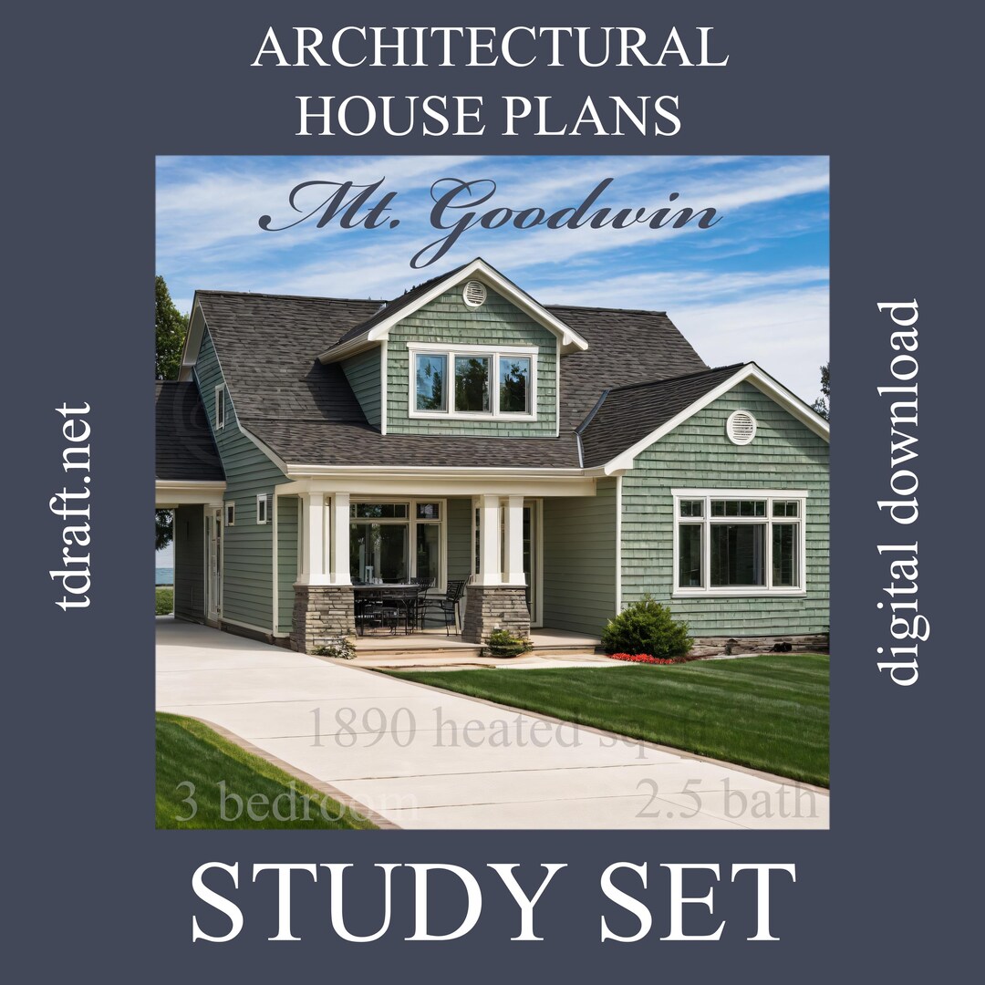 Craftsman House Plan, Mt Goodwin Design, 1890 Heated Sq. Ft., 3 Bedroom ...