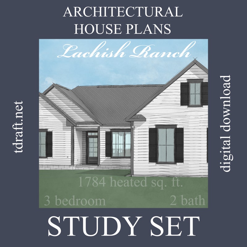 Ranch House Plan - Etsy