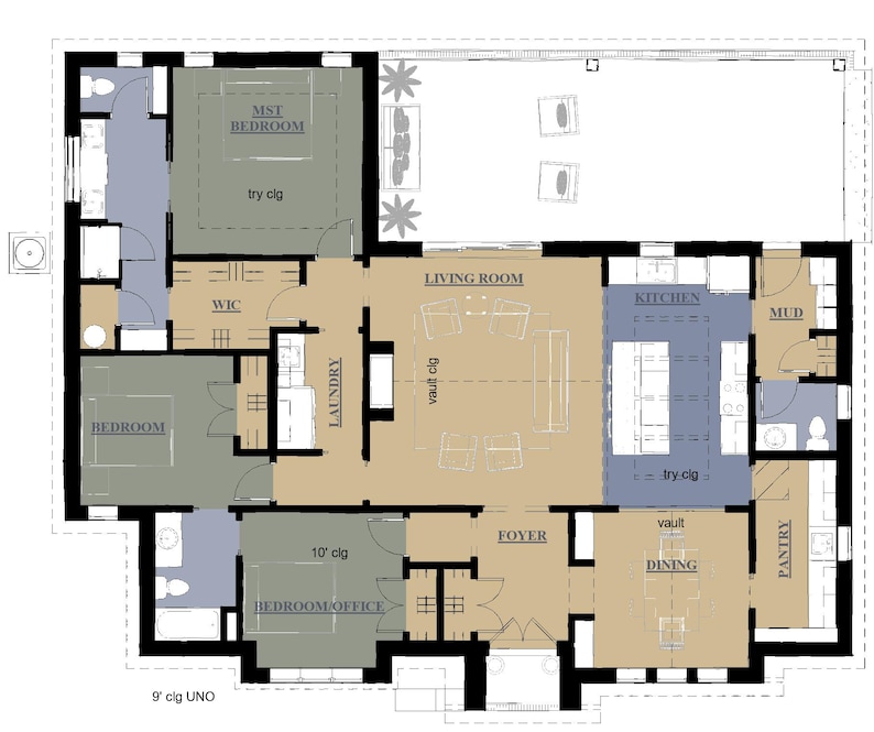 French Country House Plan, St. Marie Design, 3 Bedroom (PDF) - Etsy