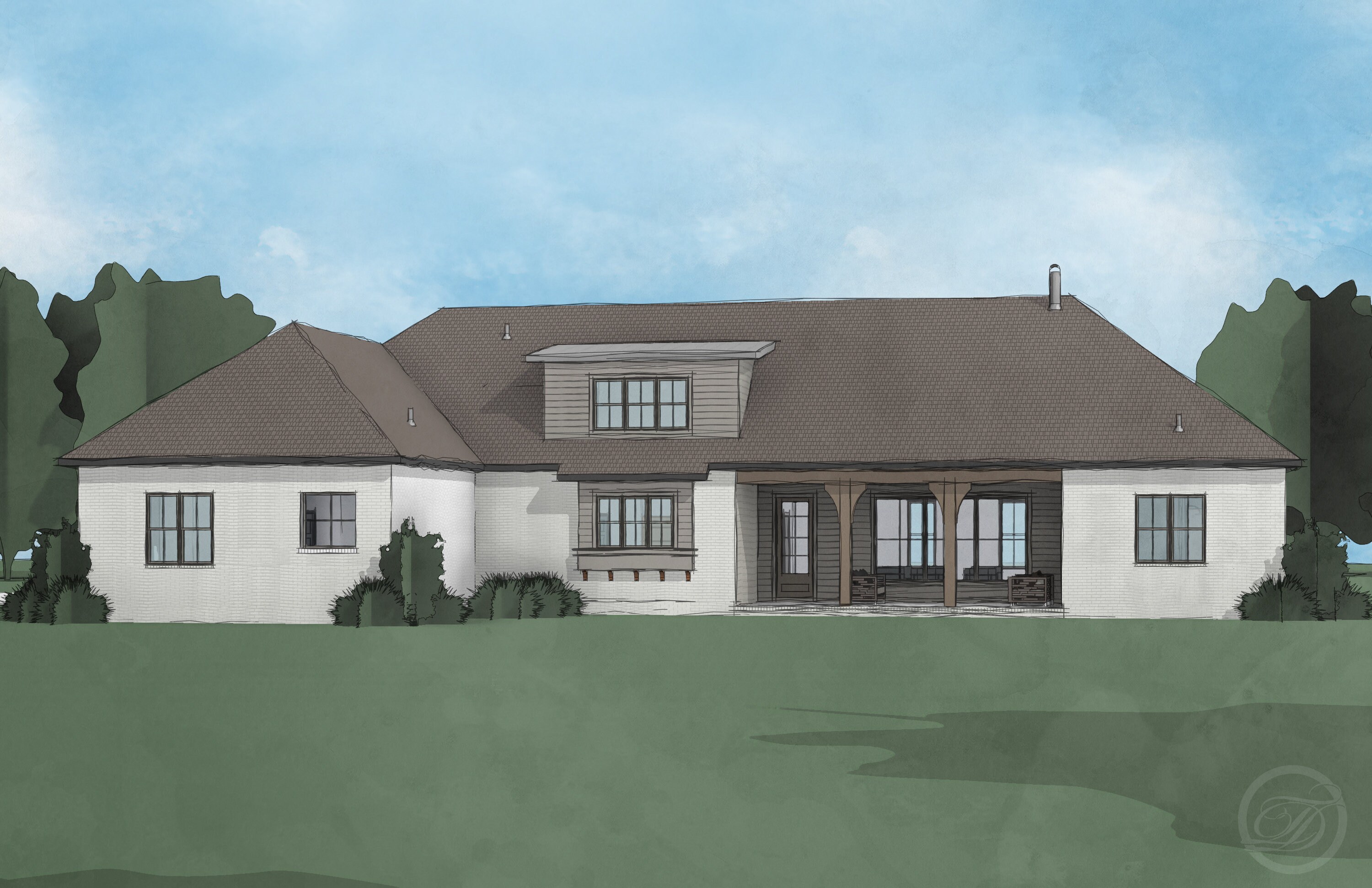 French Country House Plan, Corinth Design, 2740 Sq Ft (PDF) - Etsy